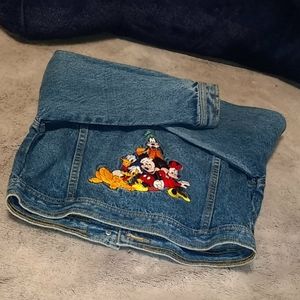 Disney | Jackets & Coats | Authentic Jean Jacket Embroidered Disney ...
